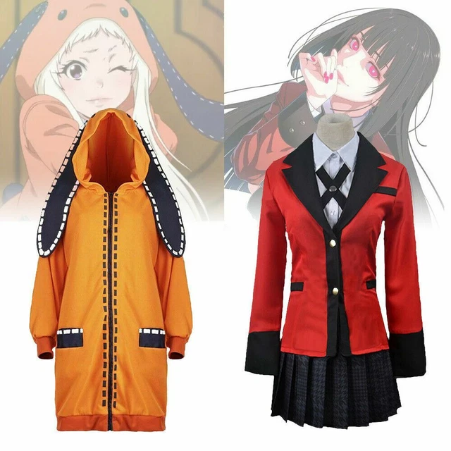 ANIME KAKEGURUI RUNA Yomozuki Loli Uniform Coat Cosplay Costume Full ...