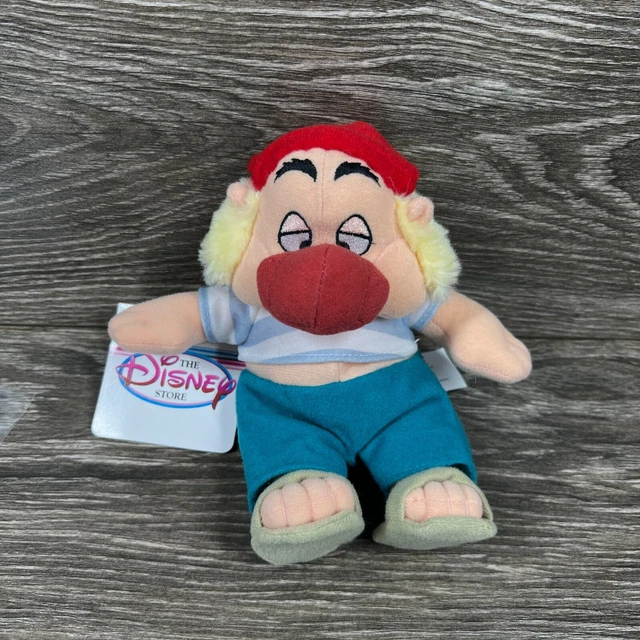 VINTAGE DISNEY STORE Peter Pan SMEE Mini Bean Bag 8" Stuffed Plush Toy ...