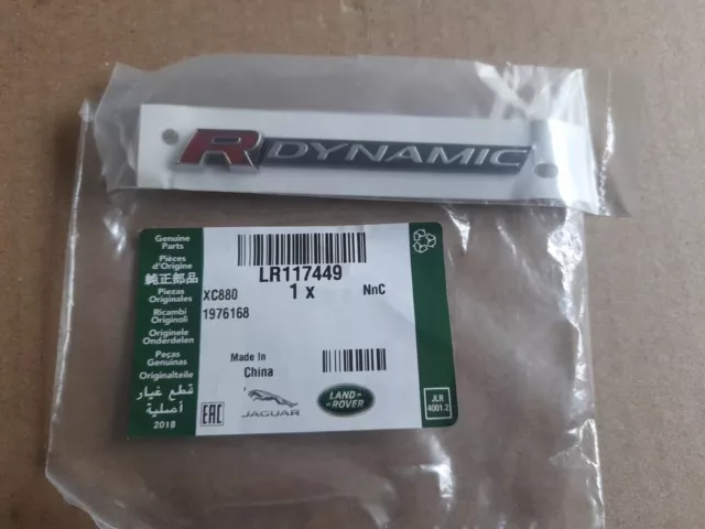 NEW GENUINE R-DYNAMIC Front Wing Badge For Range Rover Discovery Sport ...