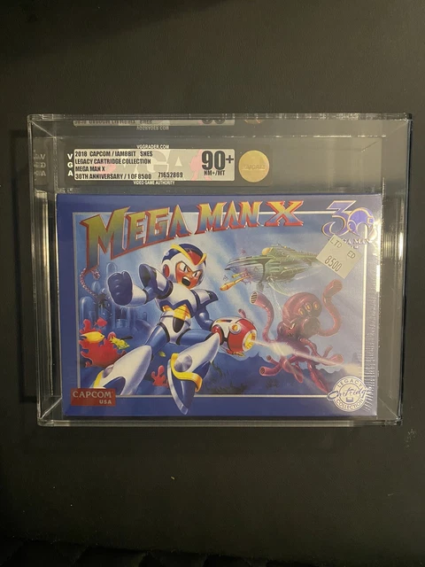 SUPER NINTENDO SNES Mega Man X (iam8bit) VGA 90+ ORO 30° anniversario ...