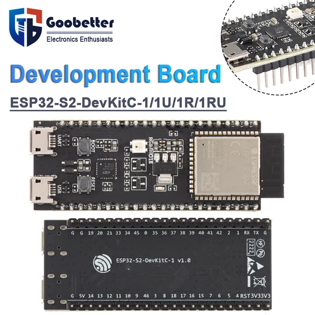 ESP32-S2-DEVKITC-1U/1R/1RU WITH ESP32-S2-SOLO-U/2U WiFi Development Board Module £19.19 ...