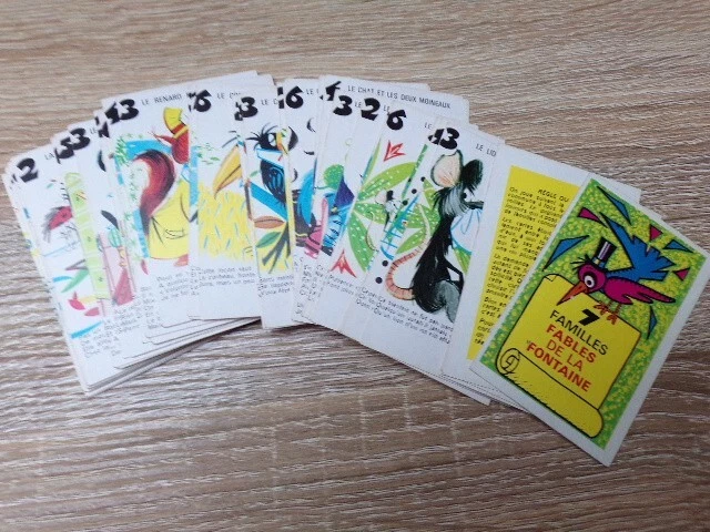 JEU DE CARTES 7 Familles "Fables De La Fontaine" Complet EUR 5,00 ...