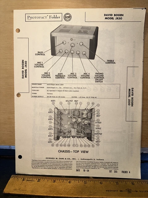 DAVID BOGEN MODEL L330 Amplifier Schematics & Parts List! £10.72 ...