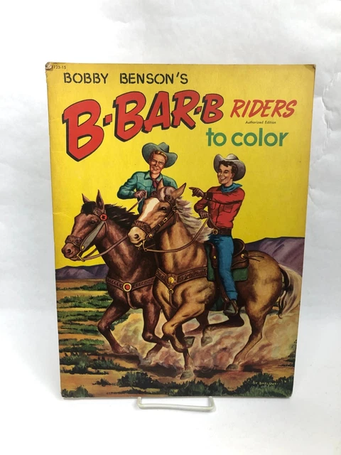 VINTAGE B-BAR-B RIDERS TO COLOR - Big Coloring Book Whitman 1950 UNUSED ...