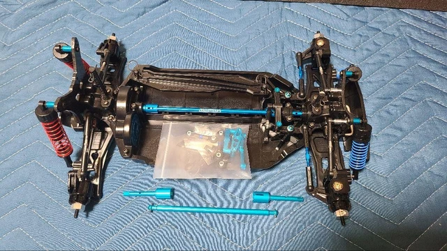 TAMIYA TT02B OFF-ROAD RC Buggy Chassis with Many Option Parts Unused £ ...