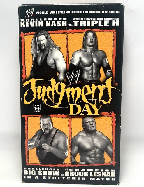 VINTAGE WWE JUDGMENT Day 2003 VHS Brock Lesnar Triple H Kevin Nash ...