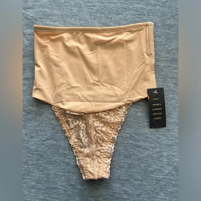 HEY GIRL SHAPE wear Women M tummy control thong lace panty feminine ...