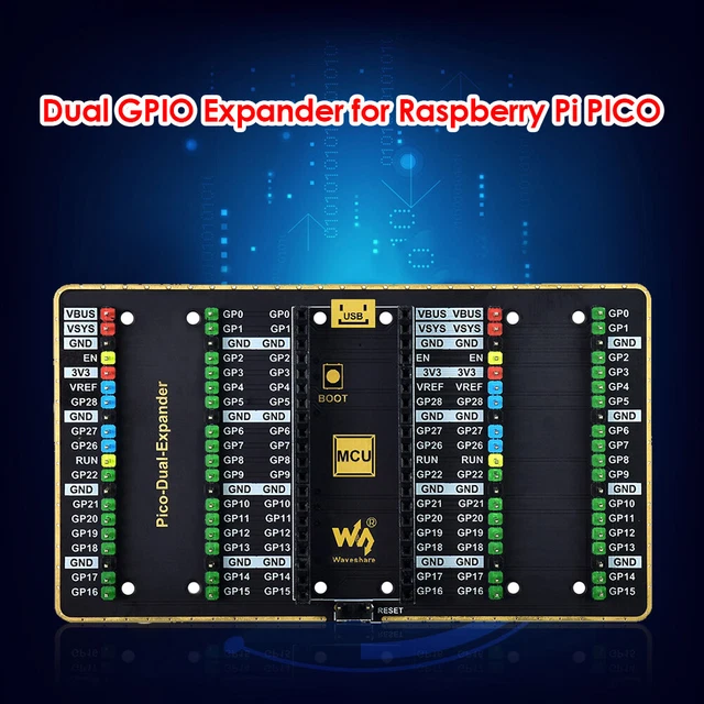 Dual Gpio Expander Usb Power Connector Extension Board For Raspberry Pi Pico Eur 819 Picclick De
