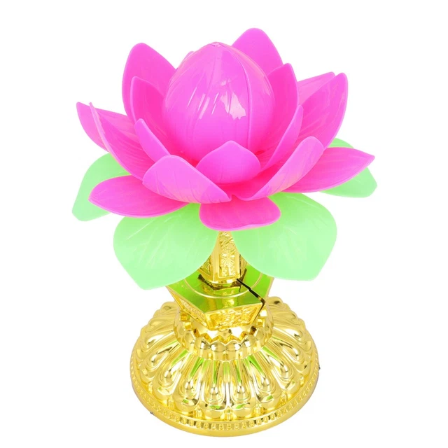 DECORATIVE LAMP NIGHT for Temple LED Lotus Buddhist Lights Buddha £12. ...