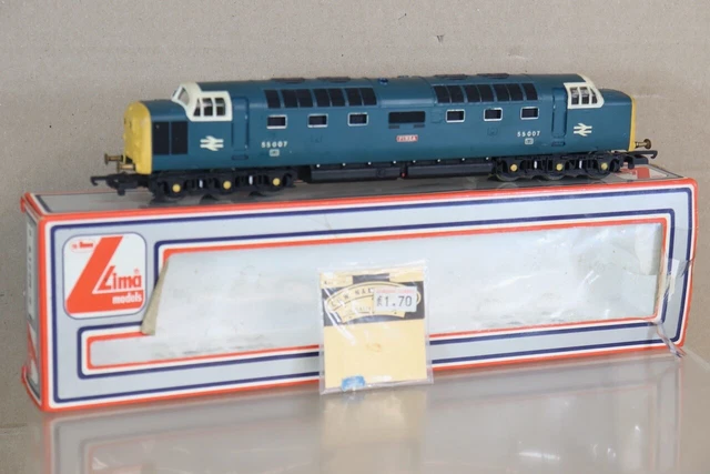 LIMA 205112 RE Peint Br Bleu Deltic Classe 55 Diesel Locomotive 55007 ...