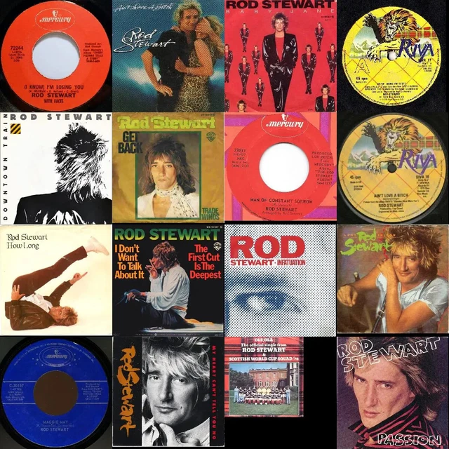 COMPLETE ROD STEWART 7inch Singles Vinyl Collection 24 records EUR 5,94 ...