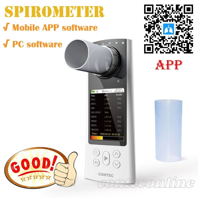 CONTEC SP80B SPIROMETER Digital VC Lung Spirometer PEF FEFV1 FEF lung ...