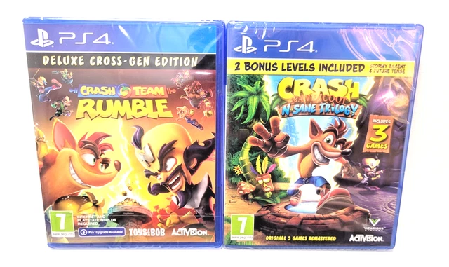 PS4 CRASH TEAM Rumble Deluxe & crash Bandicoot N-Sane Trilogy 2 Game ...