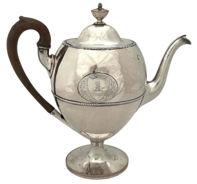 GEORGE III VASE Shaped Old Sheffield Plate Pedestal Coffee Pot, Circa ...
