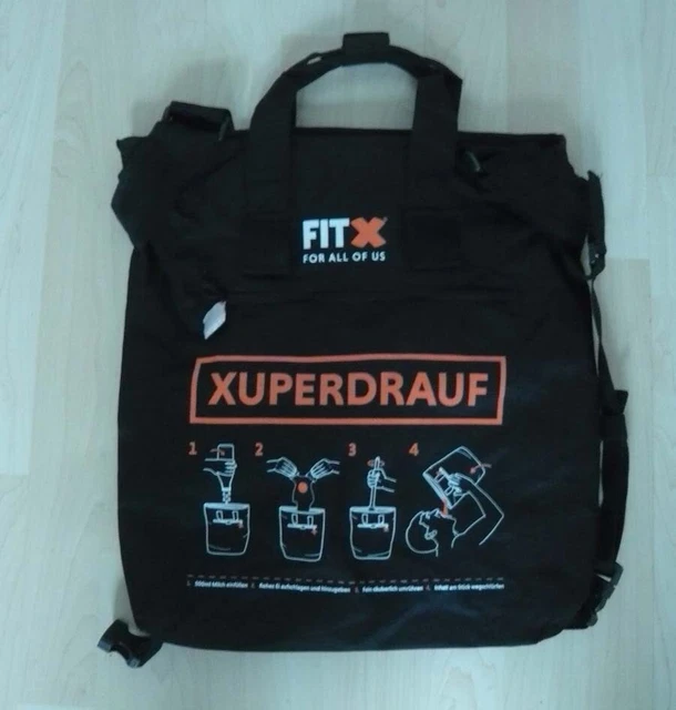 FITX TASCHE »XUPERDRAUF« schwarz neu mit Etikett Fitness Rucksack Sport ...