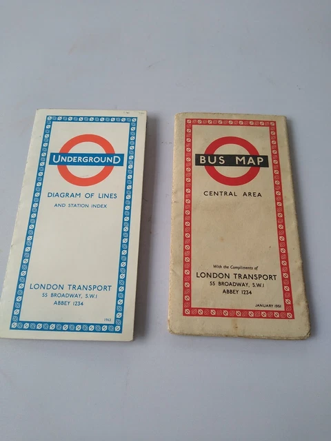LONDON UNDERGROUND DIAGRAM of lines map 1963 London central area bus ...