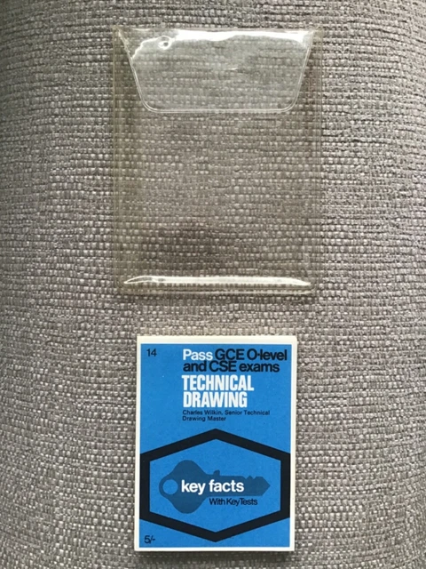 VINTAGE KEY FACTS Technical Drawing Pass GCE O Level and CSE exam cards ...