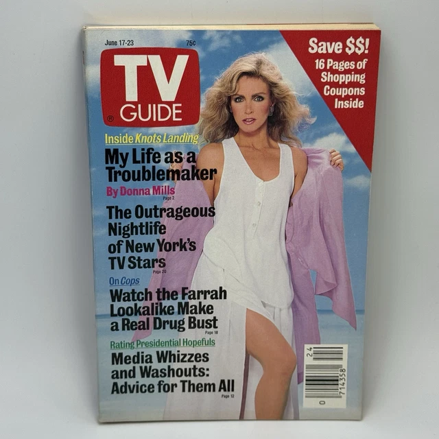 TV GUIDE MAGAZINE June 17-23 1989 Donna Mills Cover £7.39 - PicClick UK