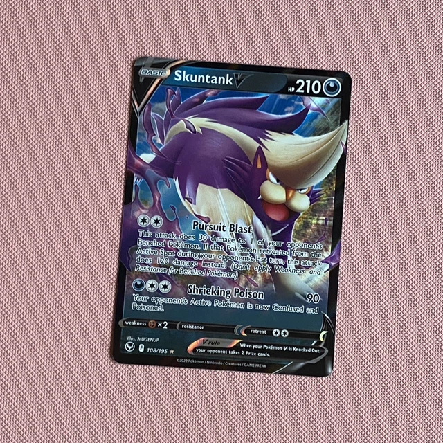 SKUNTANK V 108/195 — Pokémon TCG Silver Tempest — Ultra Rare Card NM £1 ...
