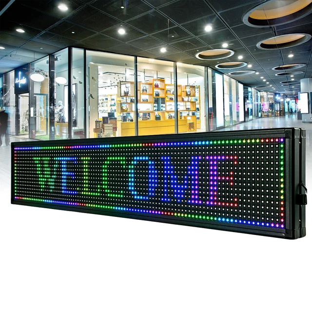 40& X8& PROGRAMMABLE Outdoor Scroll Message Board Display RGB 7 Color ...