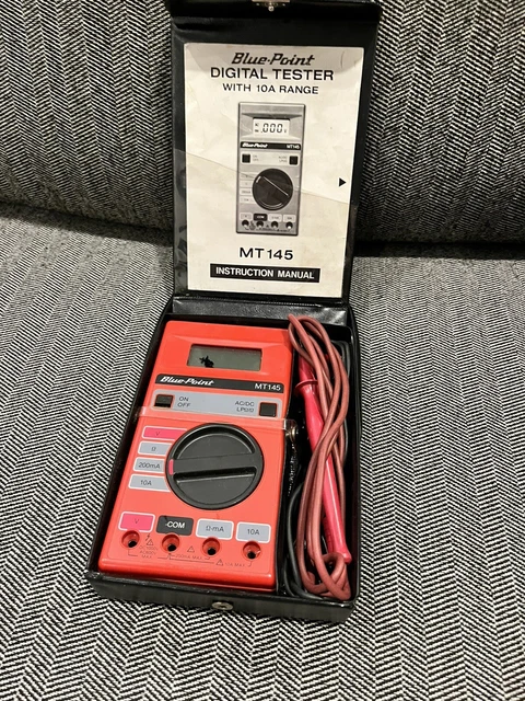 BLUE-POINT MULTIMETER DIGITAL Model MT145 used with Case, Leads and ...