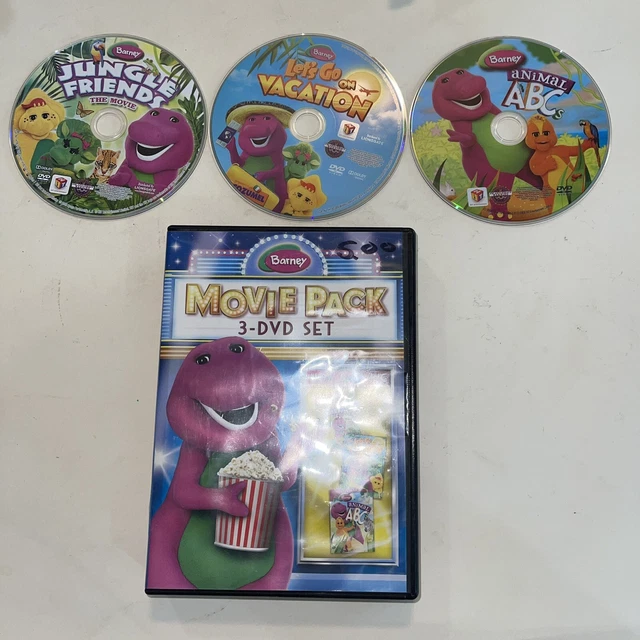 BARNEY: MOVIE PACK - Jungle Friends/Lets Go on Vacation/Animal ABCs ...