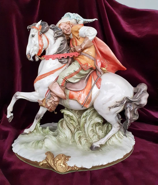 &GIUSEPPE CAPPÈ ORIGINAL, Capodimonte porcelain ""Musketeer on ...