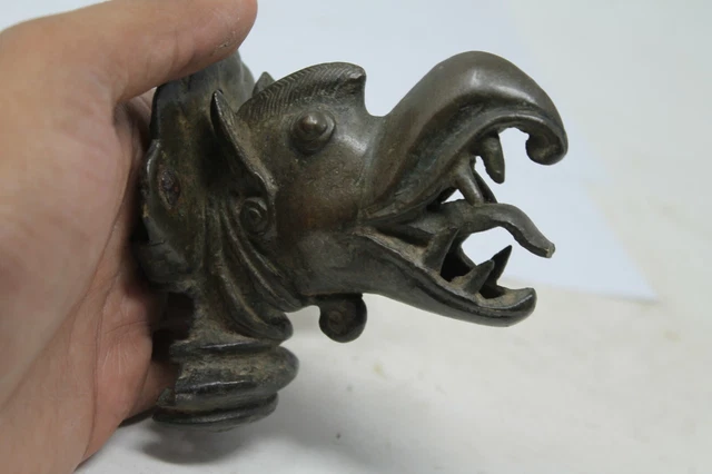 ANTIQUE OLD EXTREMELY Rare Bronze Yalli Lion Face Unique Statue ...