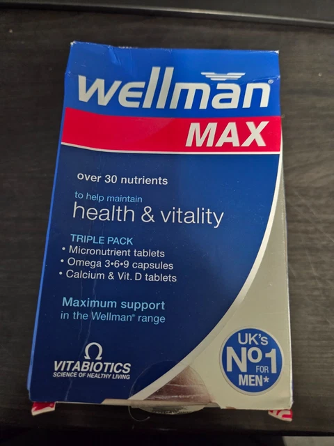 VITABIOTICS WELLMAN MAX Tablets 84 tablets DAMAGED BOX £14.75 - PicClick UK