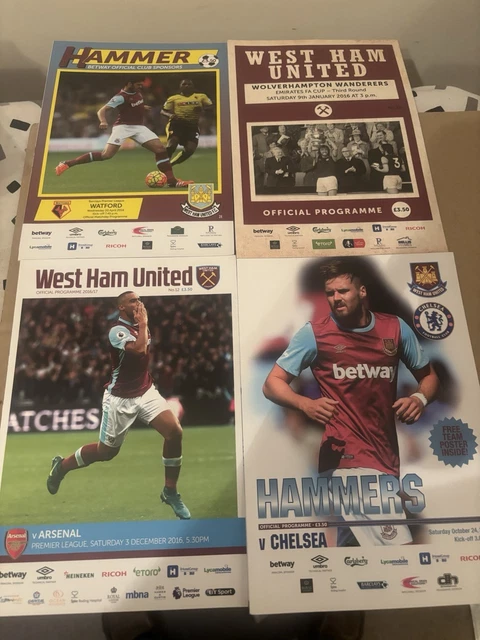 4 WEST HAM Football Programme £6.52 - PicClick UK