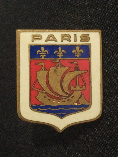 BRETAGNE : ANCIEN insigne blason émaillé de Paris 1930 - EUR 14,20 - PicClick FR