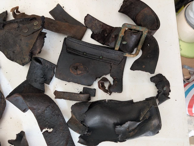 WW1 GERMAN AND British Leather Relics Field Finds 1960's/1970's Job Lot ...