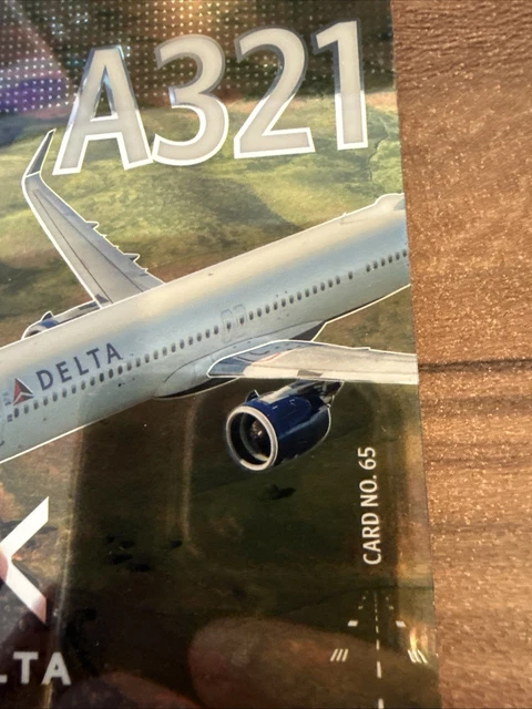 🔥DEAL 2025 DELTA Trading Cards Airbus A321 NEO Card #65 w/ holder $9.63 ...