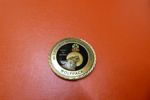 US ARMY COIN 4TH SUSTAINMENT BRIGADE TROOPS BATTALION - WOLFPACK EUR 12 ...