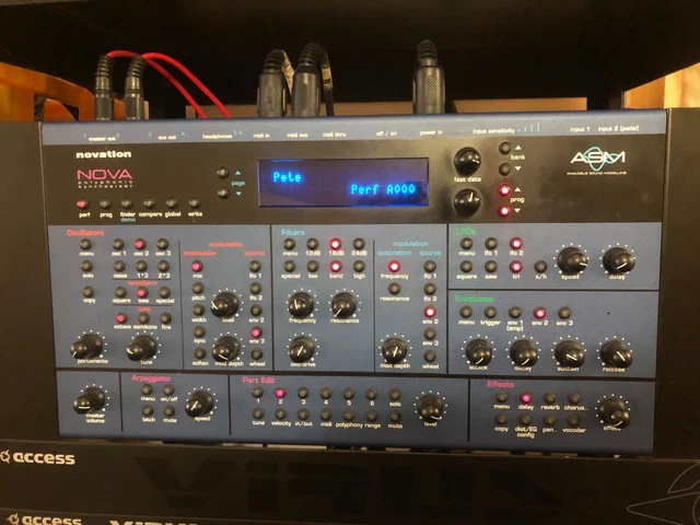 NOVATION NOVA SYNTH: Pristine Condition with Rack Ears for Desktop/Rack ...