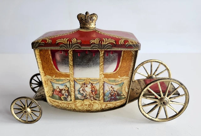 VERY RARE ANTIQUE 1937 Jacob & Co Biscuit Tin - Coronation Coach - Fine ...