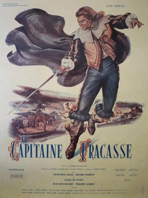 IL CAPITANO FRACASSA " Locandina Originale Montato (Jean Marais) EUR ...