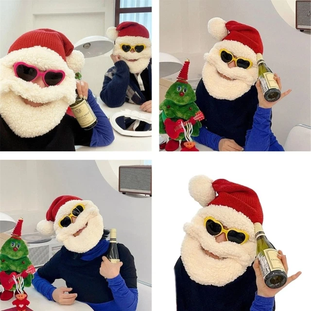 SANTA BEARD HAT for Adult Teenager Kid Christmas Dress up, Removable ...