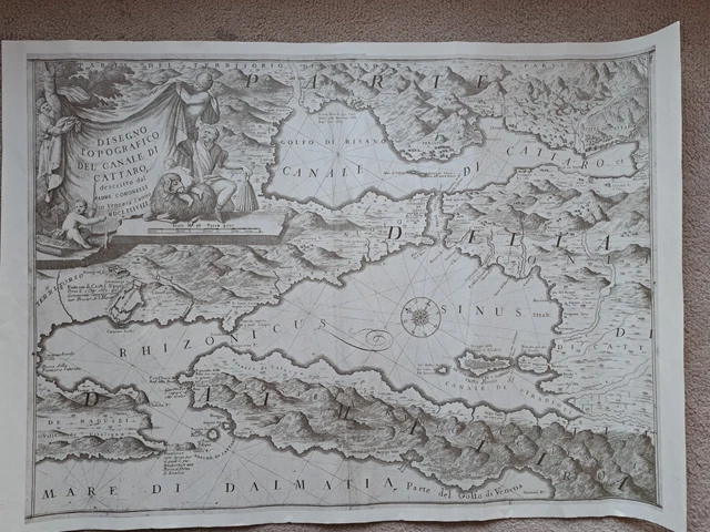 ANTIQUE 1688 MAP of Channel of Carnaro by Padre Coronelli in Venice £21 ...
