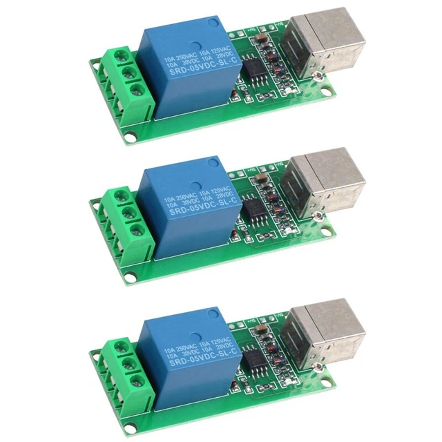3X3X 5V USB Relay 1 Channel Programmable Computer Control for Home US ...