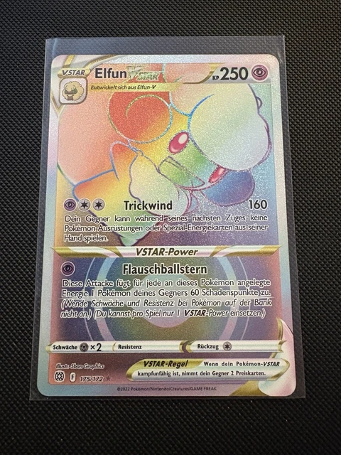 ELFUN-VSTAR 175/172 RAINBOW Pokemon Karte Deutsch Strahlende Sterne EUR ...