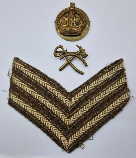 WW1 BRITISH ARMY Sergeant Major R.E.M.E Artificer Embroidered Stripes ...