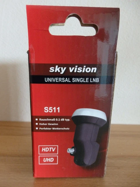 SKY VISION S511 SINGLE LNB 1 Teilnehmer 4K UHD Full HD Digital ASTRA ...