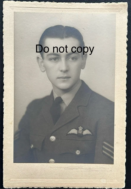 ORIGINAL WW2 PHOTO Portrait Royal Air Force Sergeant Pilot In Uniform ...