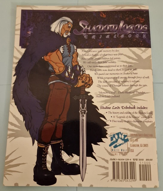 WEREWOLF THE APOCALYPSE SHADOW LORDS TRIBE BOOK White Wolf WW TRIBEBOOK ...