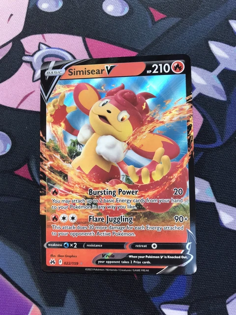 POKÉMON TCG SIMISEAR V Crown Zenith 022/159 Holo Ultra Rare £1.50 ...