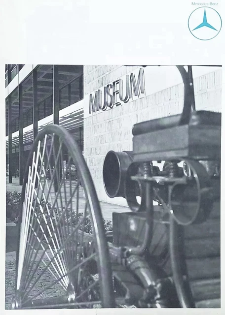 MERCEDES-BENZ MUSEUM FALTPROSPEKT / Poster m. Programm ab 1886-1963 ca ...