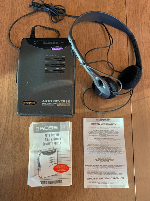 KOSS MODEL PP112 Auto Reverse AM/FM Stereo Cassette Player with Sony ...