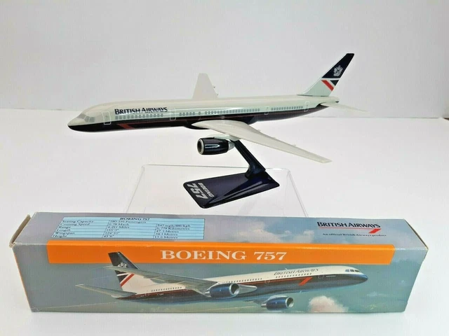 BRITISH AIRWAYS BOEING 757 Push-fit Model Aircraft with Stand and Box £ ...