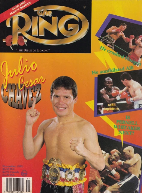 VINTAGE JULIO CÉSAR Chávez The Ring Boxing Magazine November 1993 £7.00 - PicClick UK